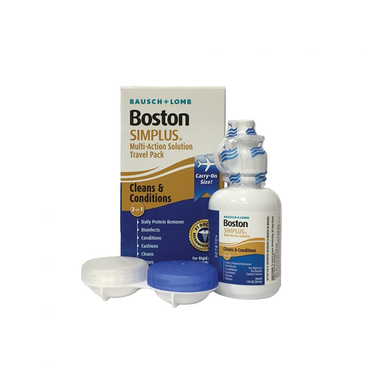 Boston® Simplus® Multi-Action Solution Travel Kit and Lens Case - Optigear Boston® Simplus® Multi-Action Solution Travel Kit and Lens Case - Optigear
